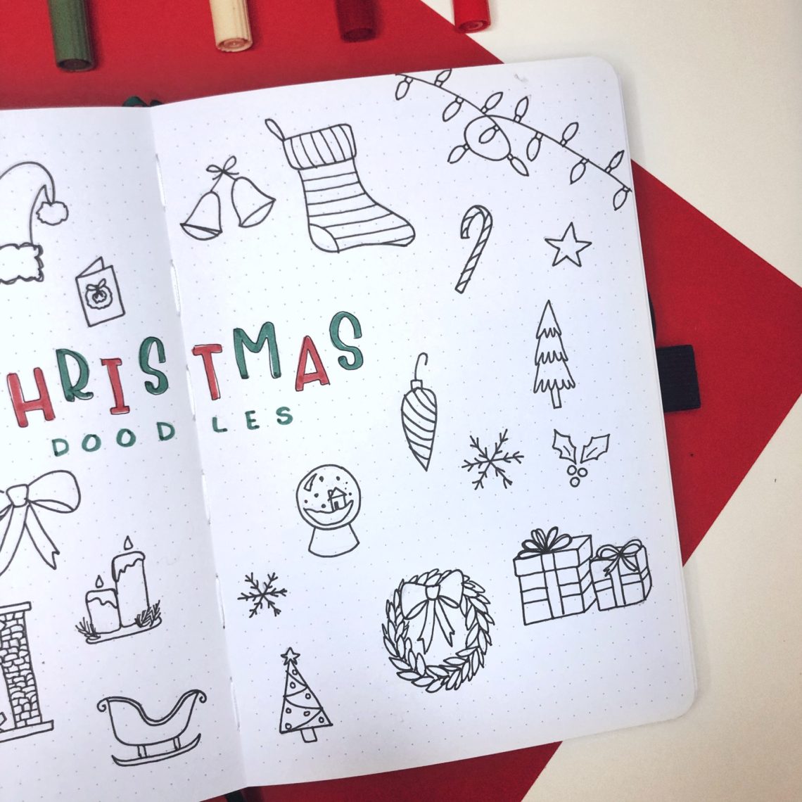 Christmas Doodles for Your Bullet Journal - Rae's Daily Page