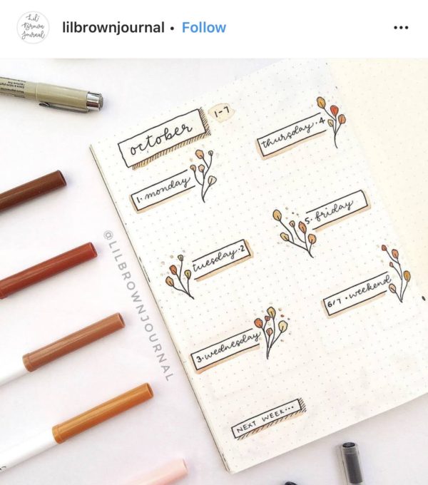 Bullet Journal Weekly Spread Ideas - Rae's Daily Page