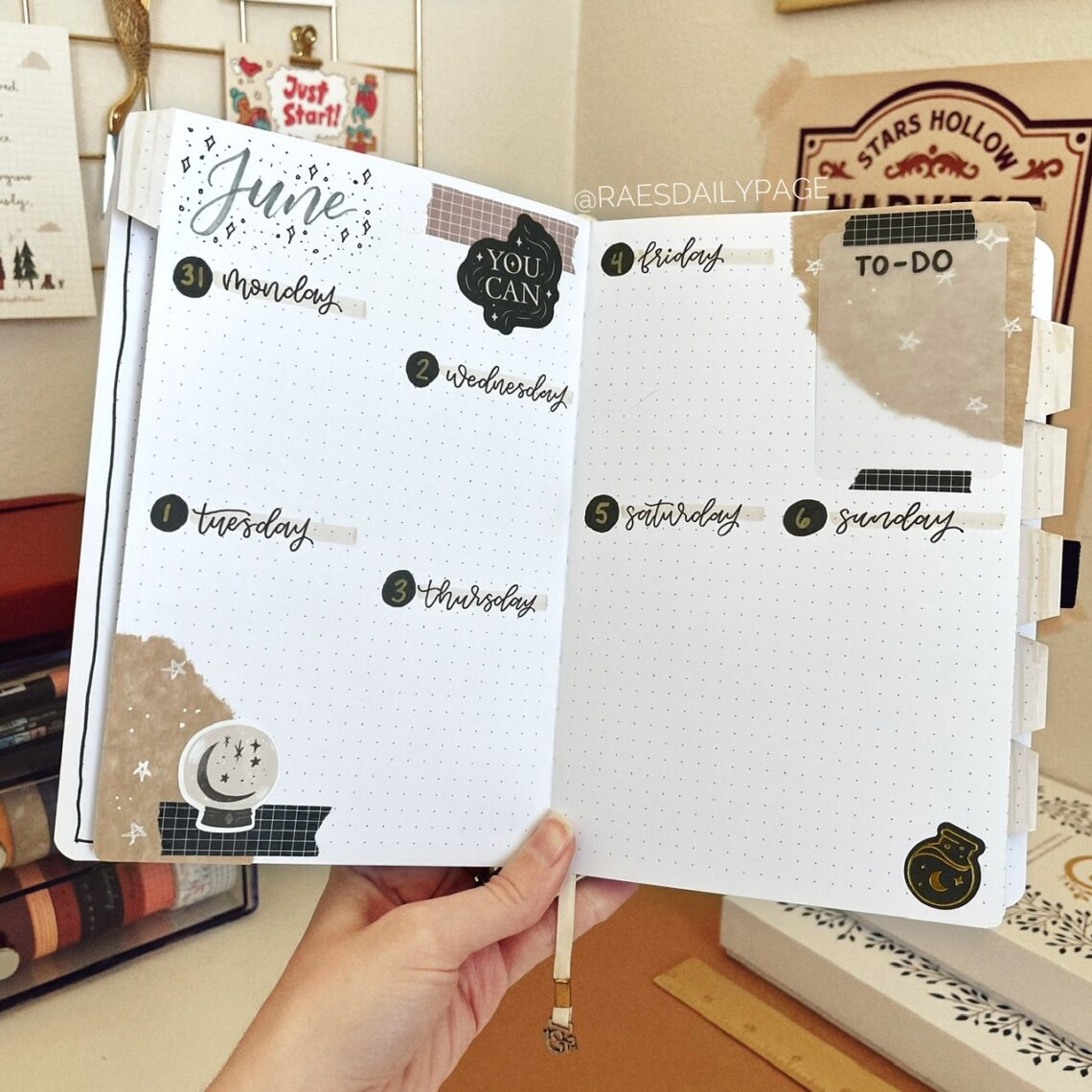 June Bullet Journal | Tarot Card Bullet Journal Theme - Rae's Daily Page